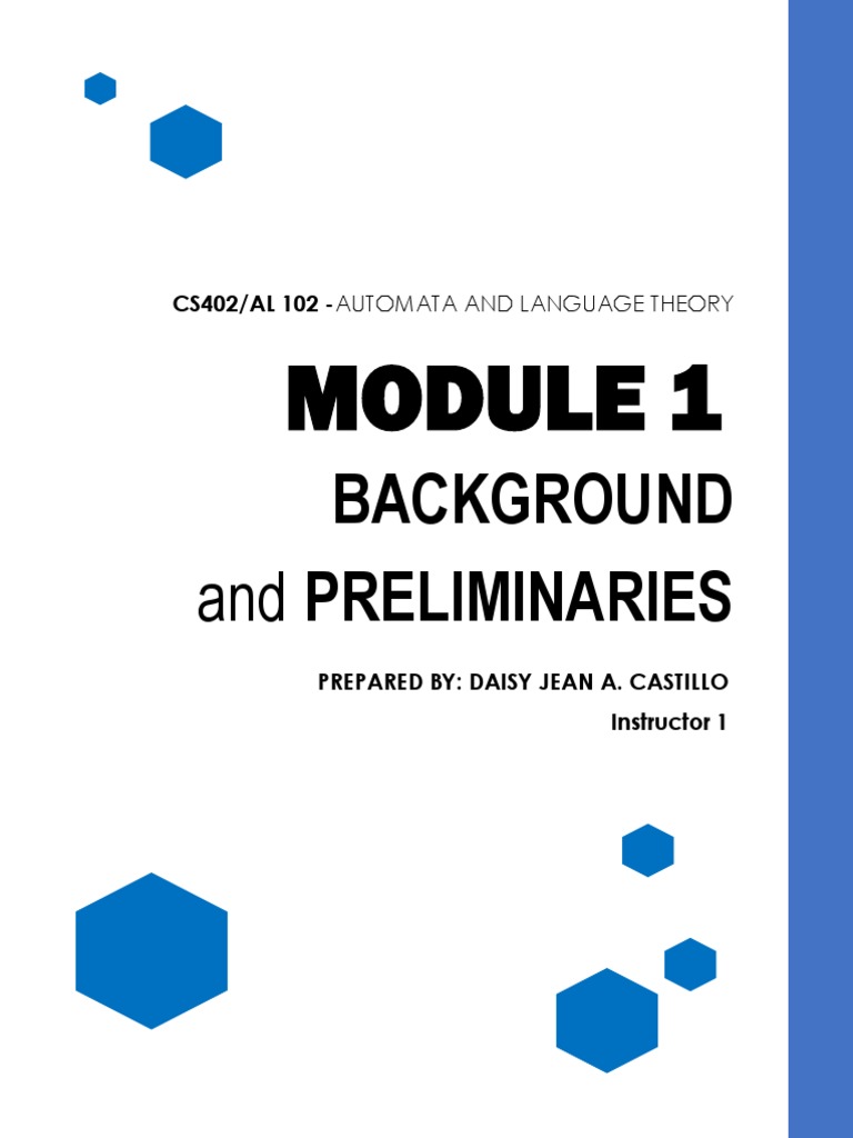 CS402 - AL102 Module 1 | PDF | Automata Theory | Computer Science