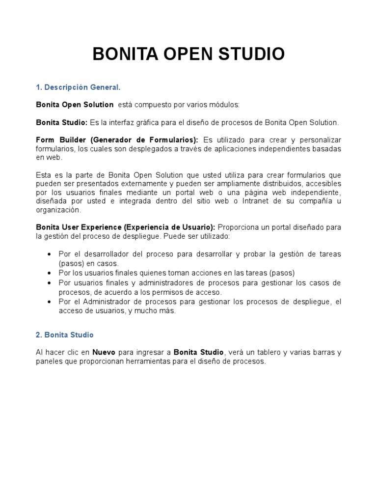 Introducción a Bonita Open Solution | PDF | Experiencia de usuario ...