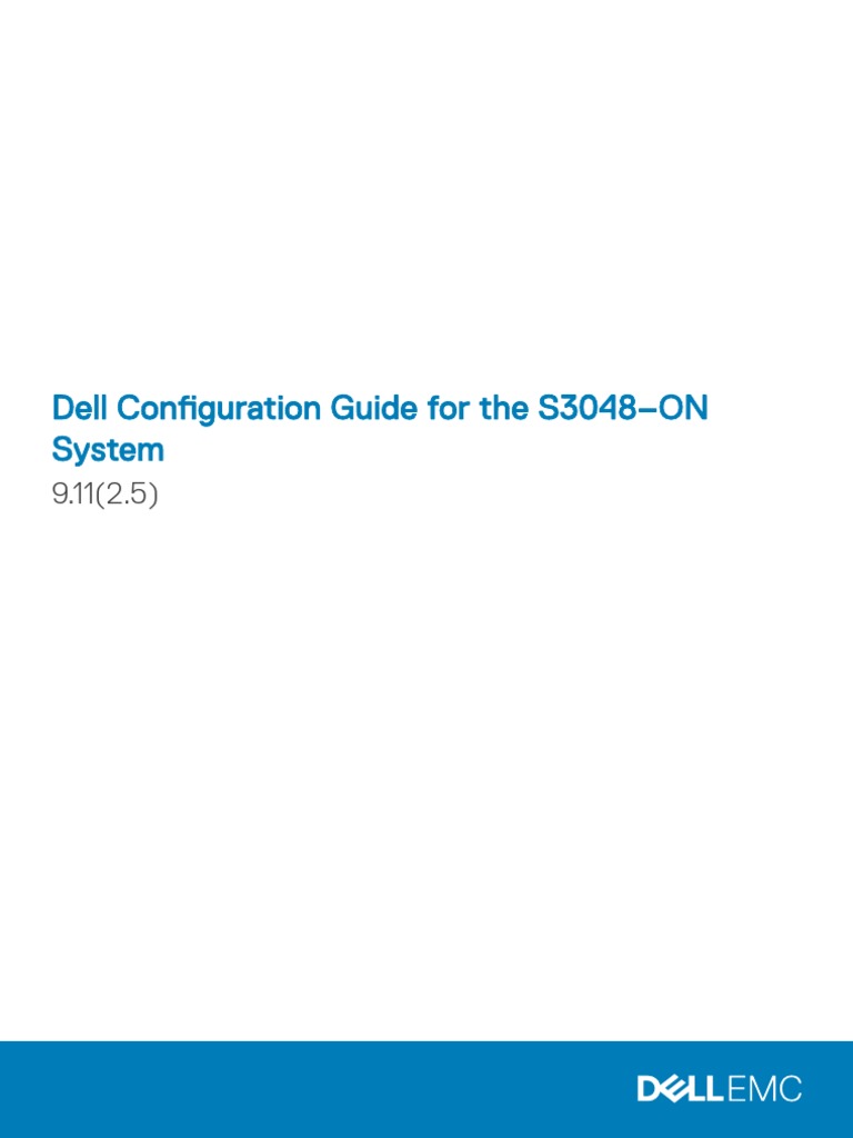 Dell Configuration Guide For The S3048-ON System | PDF | Command Line ...