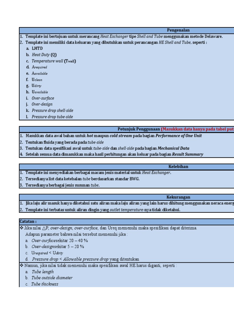 Heat Exchanger Shell and Tube Versi Aku | PDF