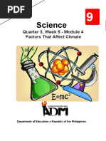Science 9: Quarter 3 - Module 4: Factors Affecting Climate | PDF ...