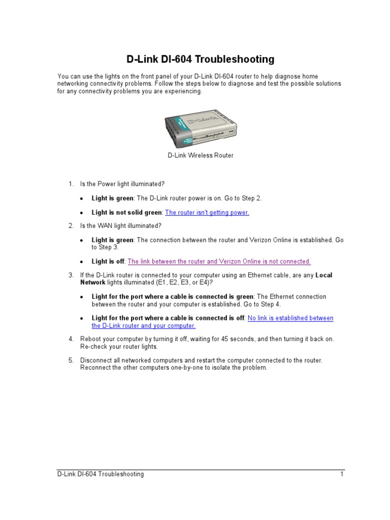 D-Link DI-604 Router Guide | PDF | Wide Area Network | Local Area Network