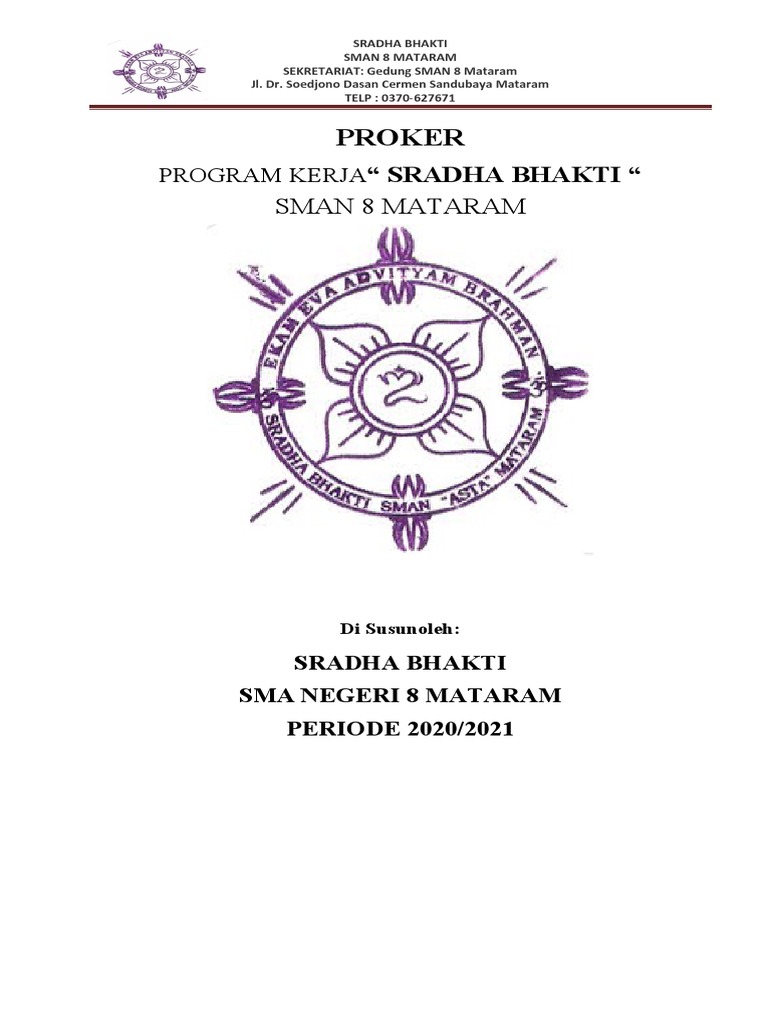 Proker Sradha Bhakti 2020 | PDF | Bisnis | Gaya Hidup