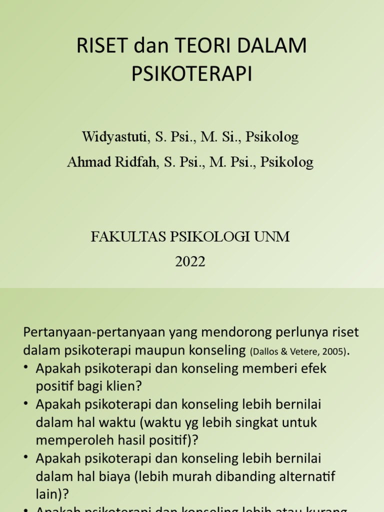 PIP 2 Riset Dan Teori Dalam Intervensi | PDF | Sains & Matematika