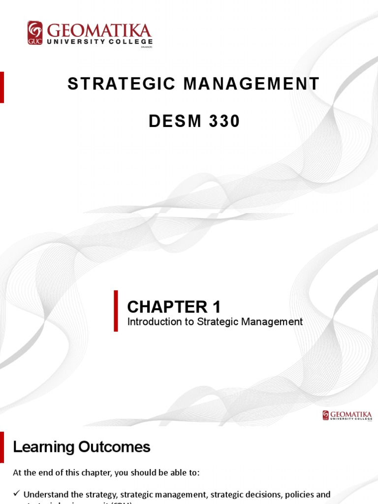 Chapter 1 - Intro To Strategic Management | PDF | Strategic Management ...
