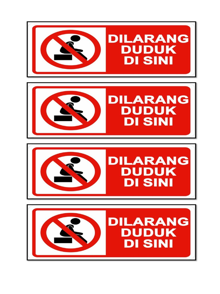 Stiker Dilarang Duduk | PDF