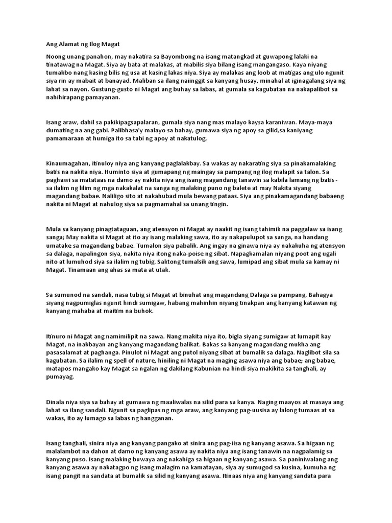 Ang Alamat NG Ilog Magat | PDF