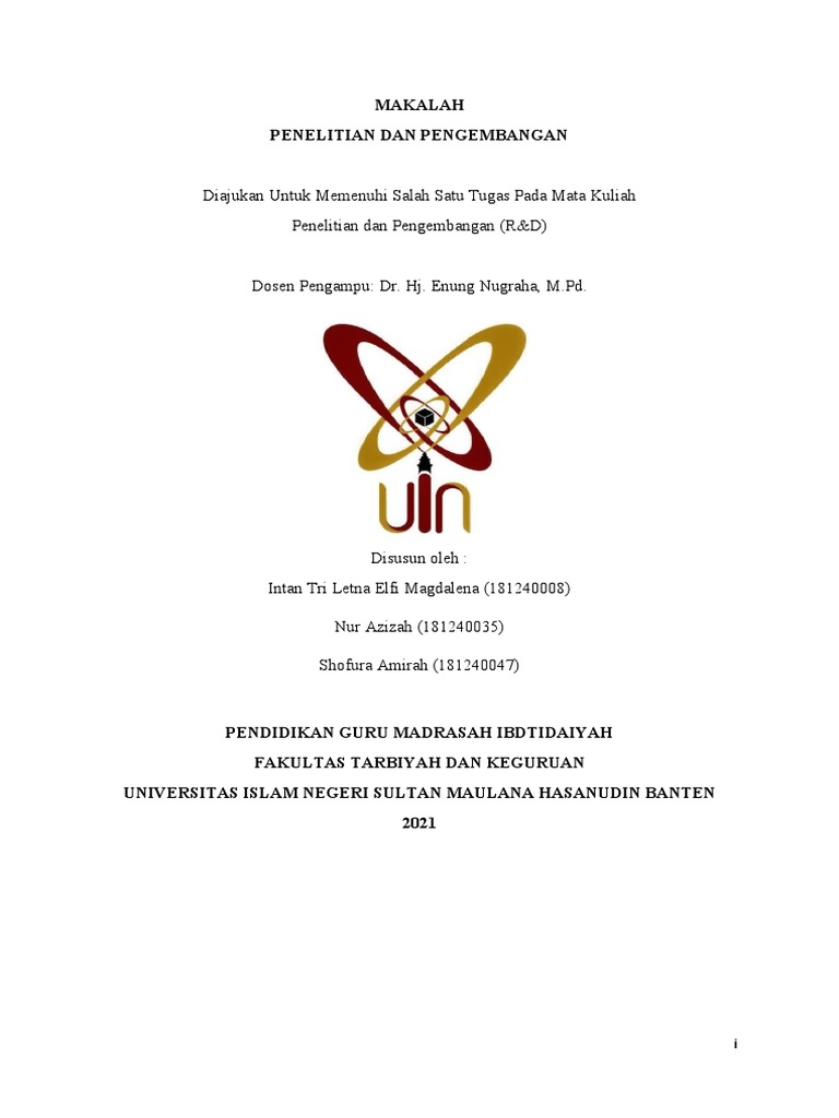 Proposal Penelitian R&D Pendidikan | PDF