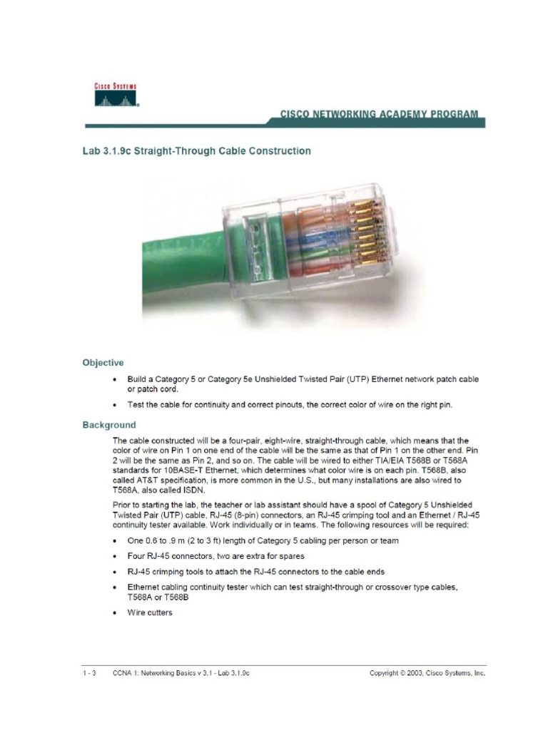 Cable Construction | PDF