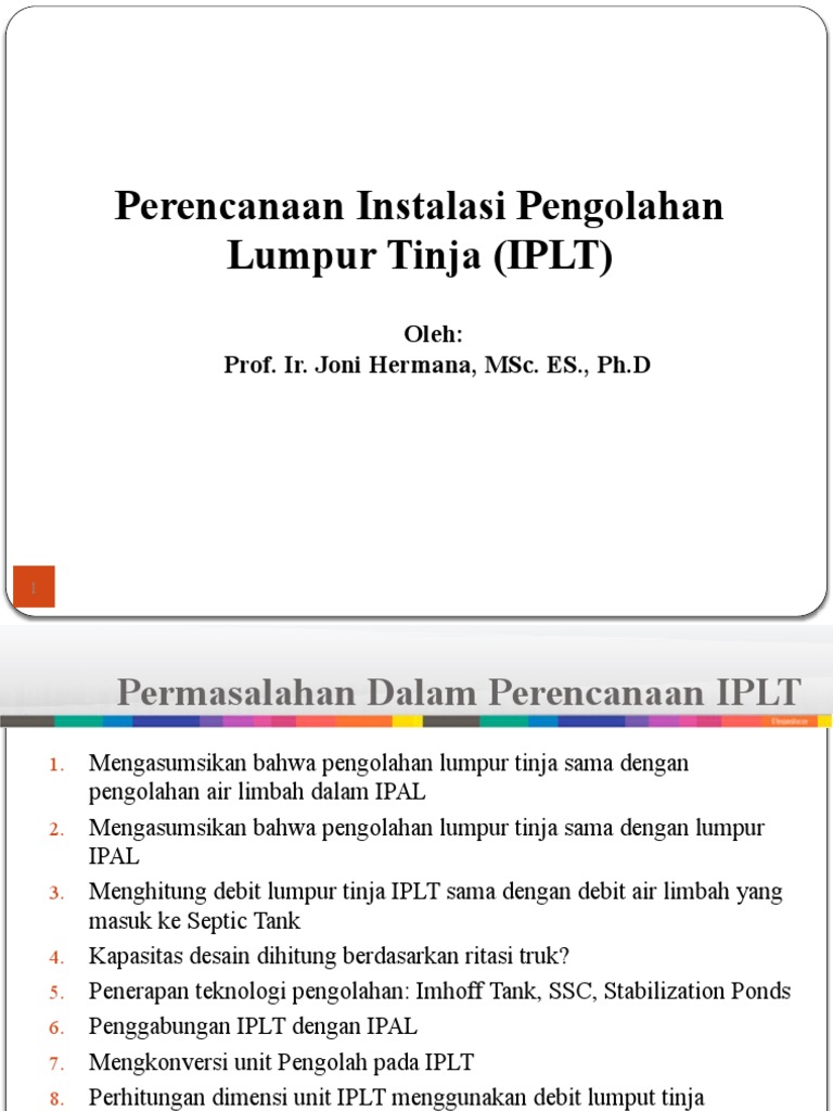 Perencanaan Instalasi IPLT secara Efektif | PDF | Griya & Taman