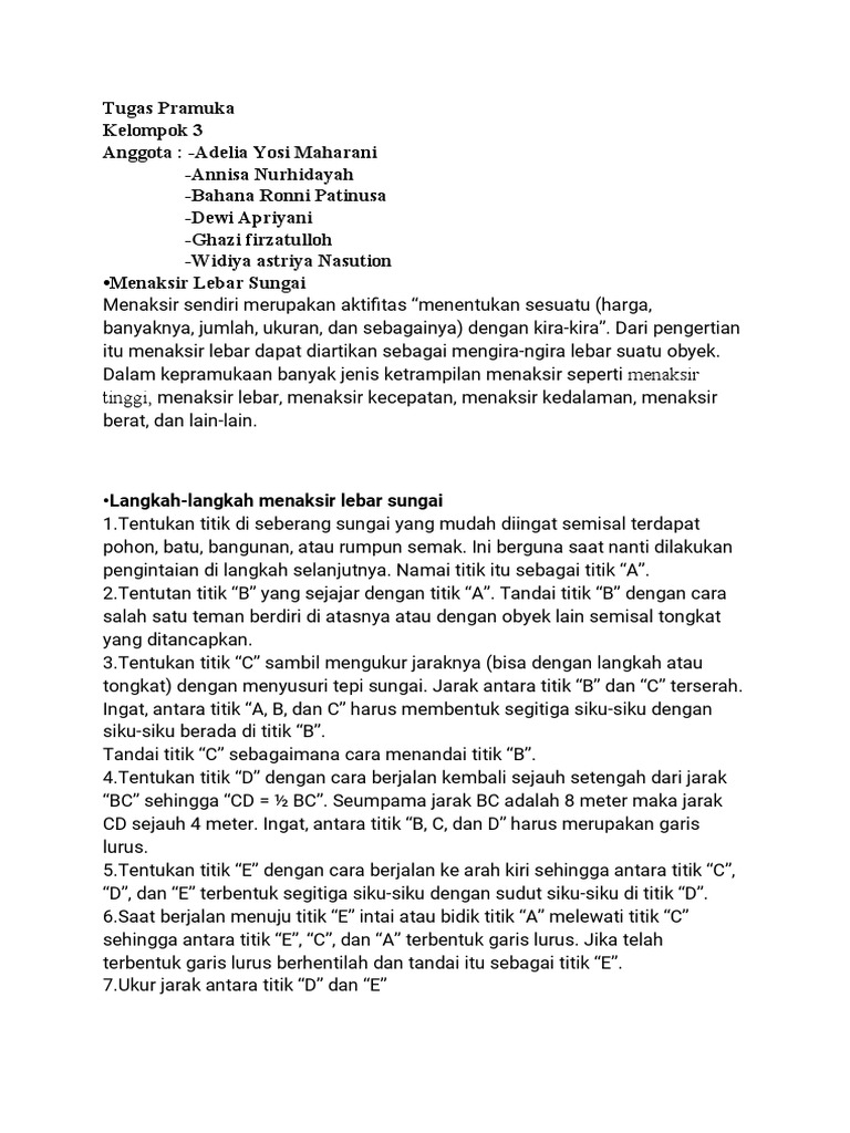 Pramuka Tugas Kelompok 3 | PDF