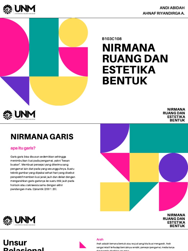 NIRMANA RUANG DAN ESTETIKA BENTUK Pertemuan 3 Modul 2 | PDF