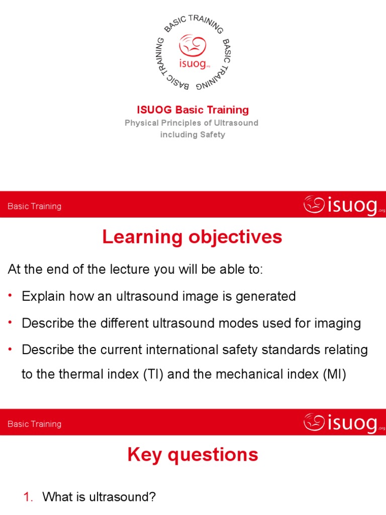 Lecture 1 The Physical Principles of Ultrasound, Imaging Including ...