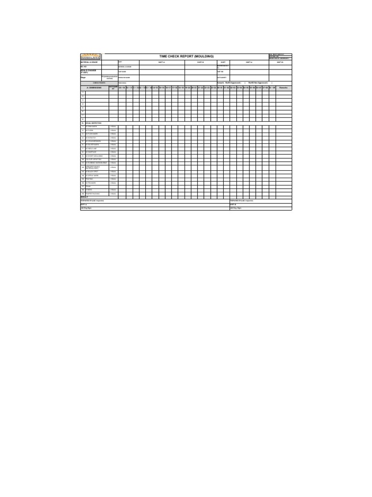Ipc Time Check Sheet | Download Free PDF | Industrial Processes ...