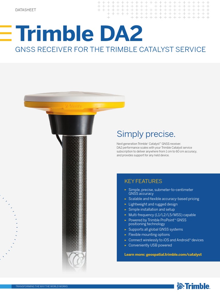 Datasheet - Trimble DA2 GNSS Receiver - UK English | PDF | Computer ...