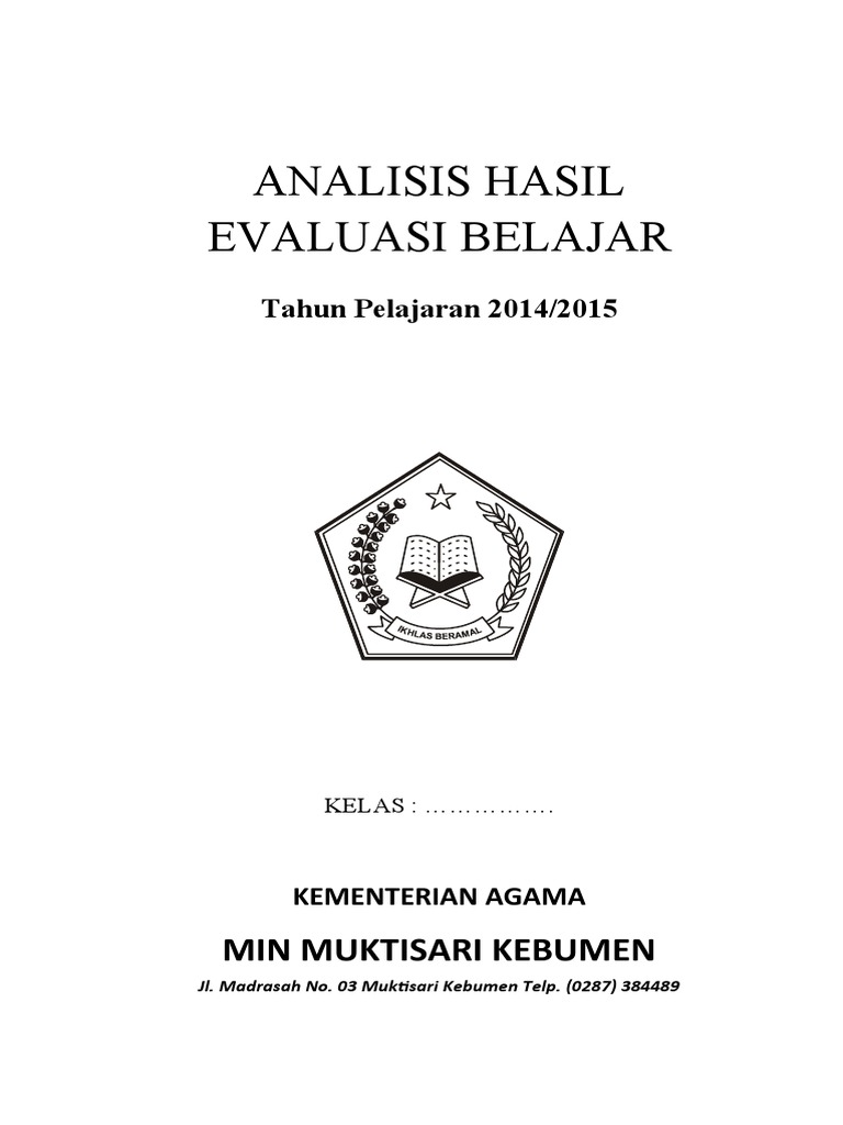 Cover Analisis Hasil Evaluasi Belajar | PDF