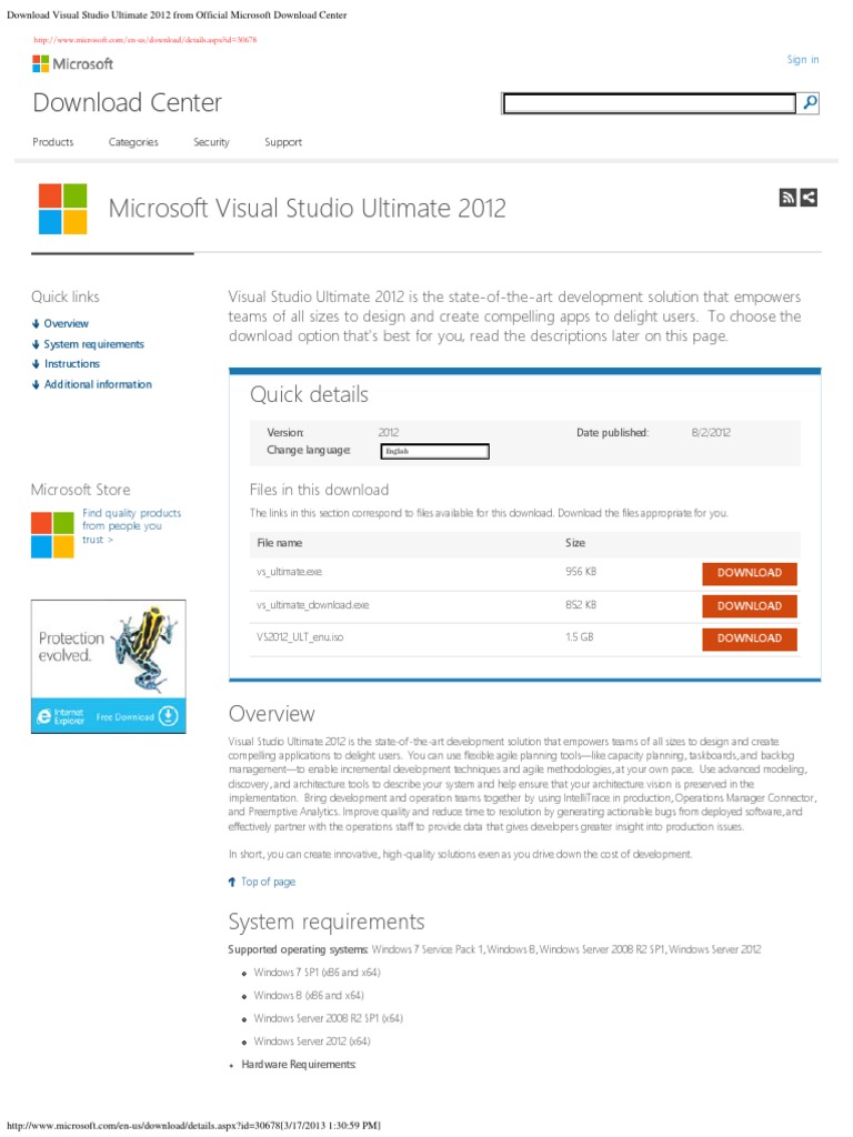 Visual Studio Ultimate 2012 From Official Microsoft | PDF | Microsoft ...