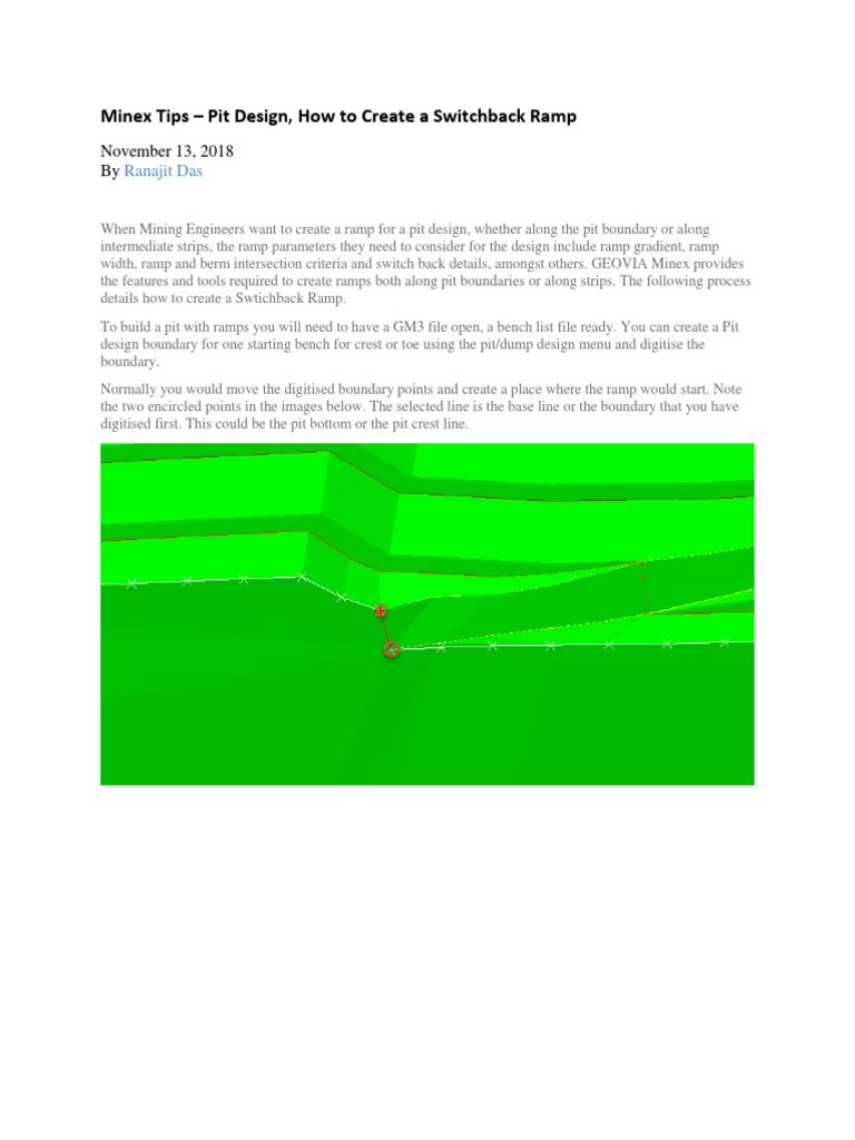 Minex Tips - Pit Design, How To Create A Switchback Ramp | PDF | Computing