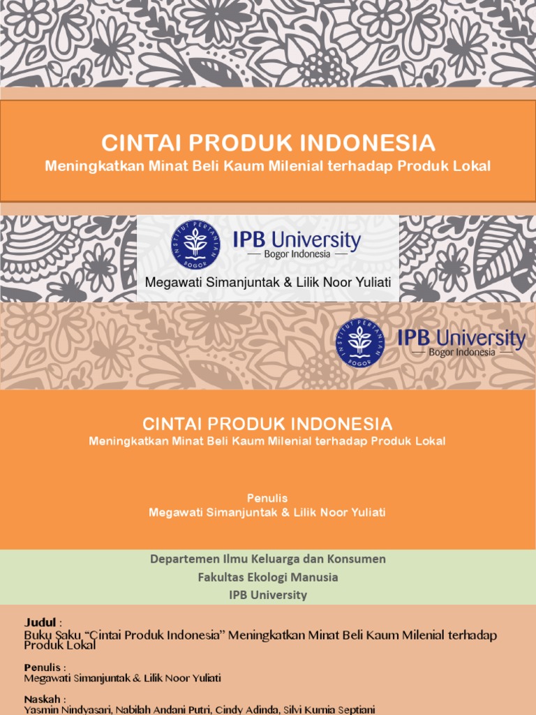 Buku Saku Cintai Produk Indonesia Dept Ikk Fema Ipb | PDF