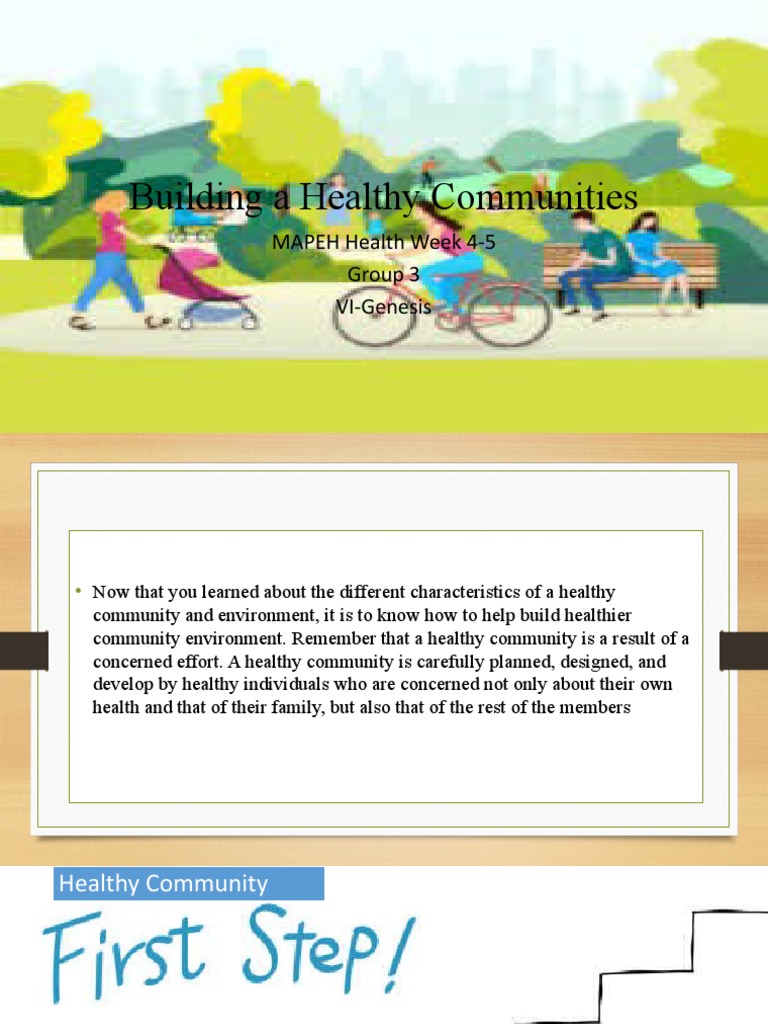 Building A Healthy Communities: MAPEH Health Week 4-5 Group 3 VI ...
