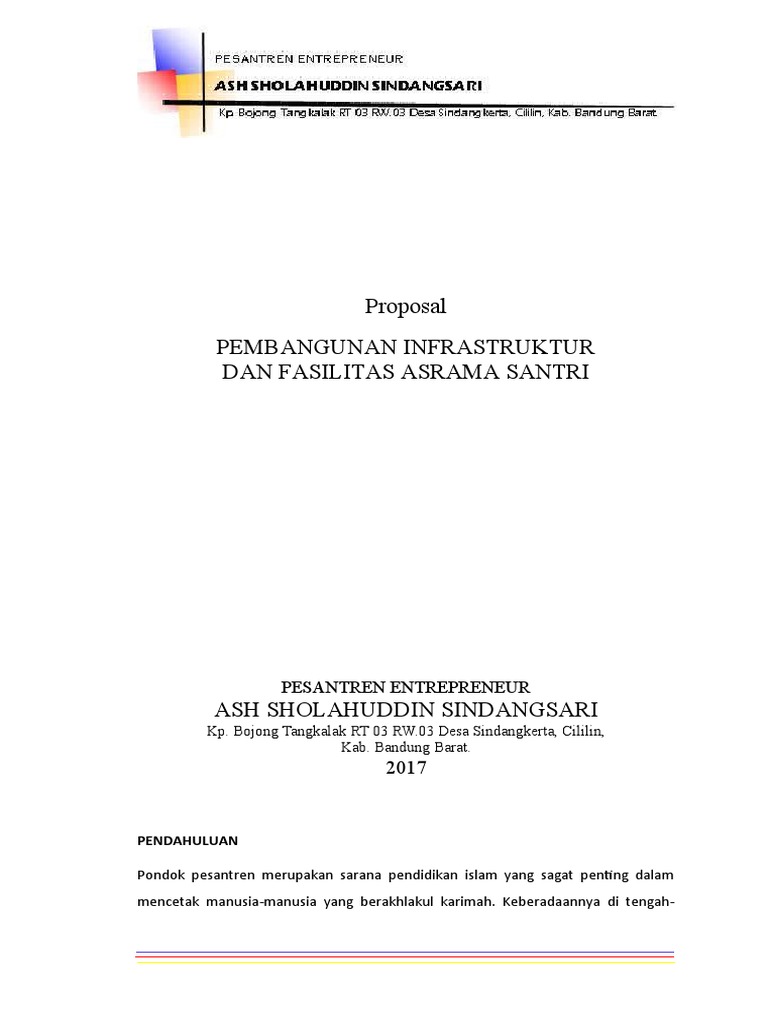 Proposal Pembangunan Asrama | PDF