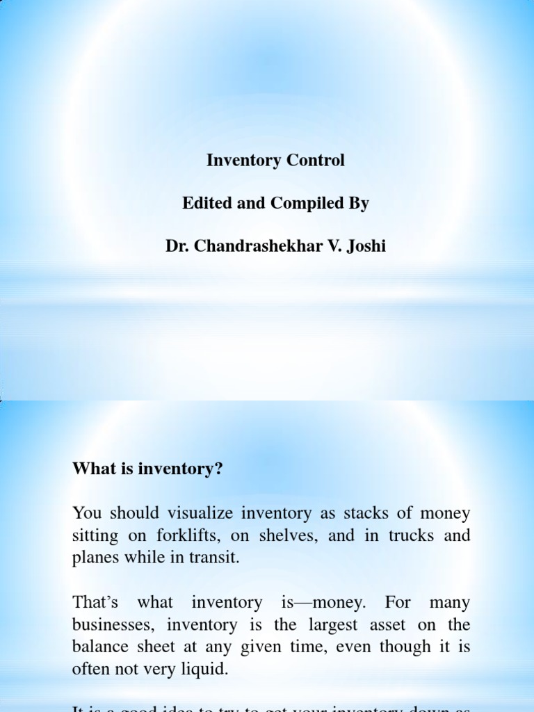 13-Inventory Control | PDF | Inventory | Standard Deviation