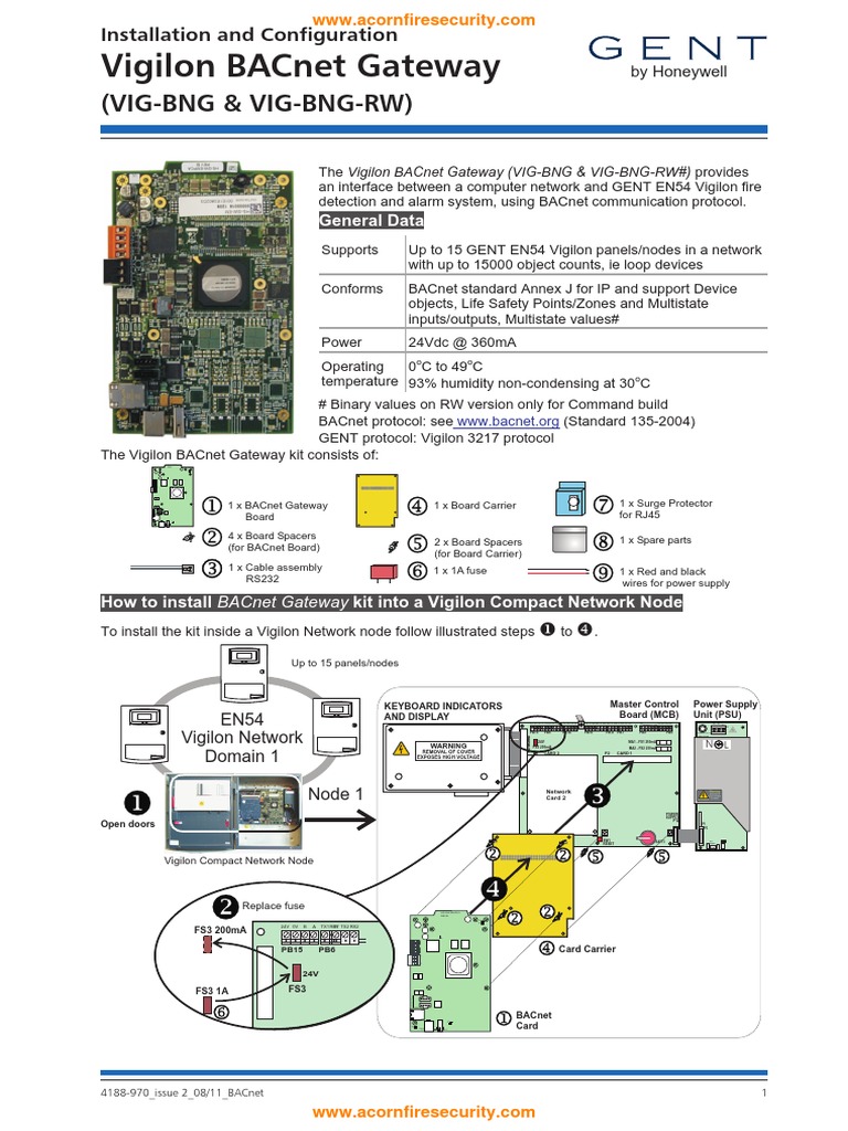 Gent FACP BACnet Gateway Installation | Download Free PDF | Gateway ...