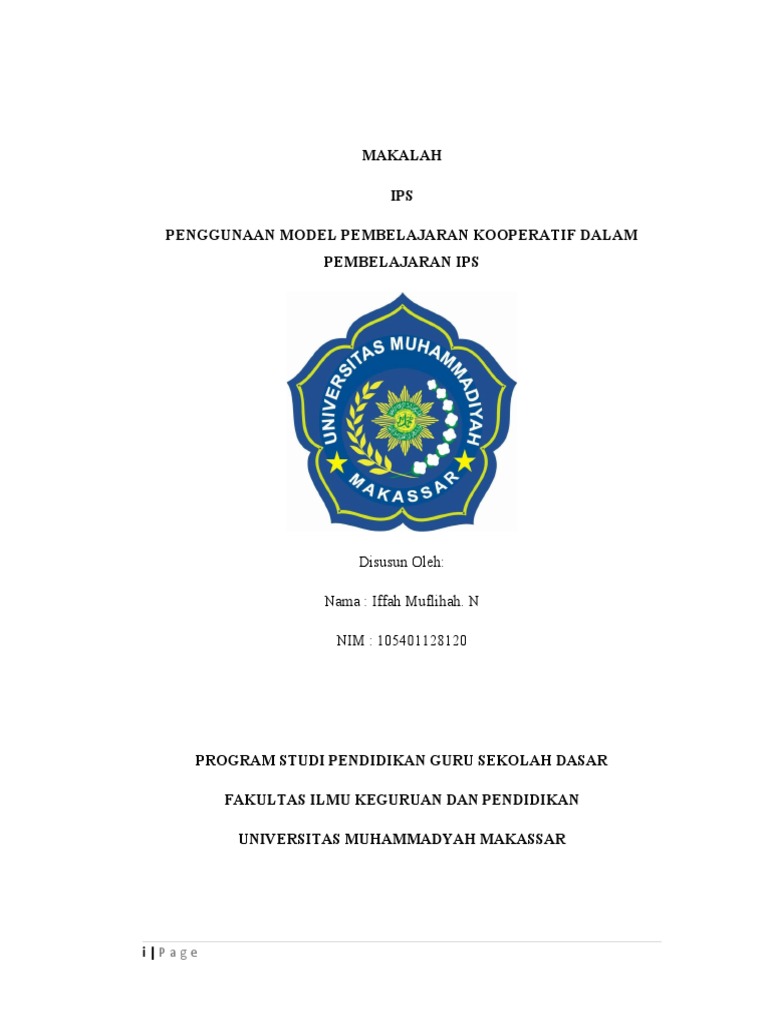 MAKALAH IPS 2 - Iffah Muflihah. N | PDF