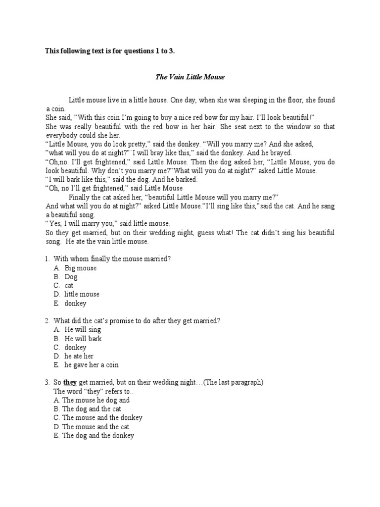 The Vain Little Mouse and Taj Mahal | PDF | Battery Charger | Sleep