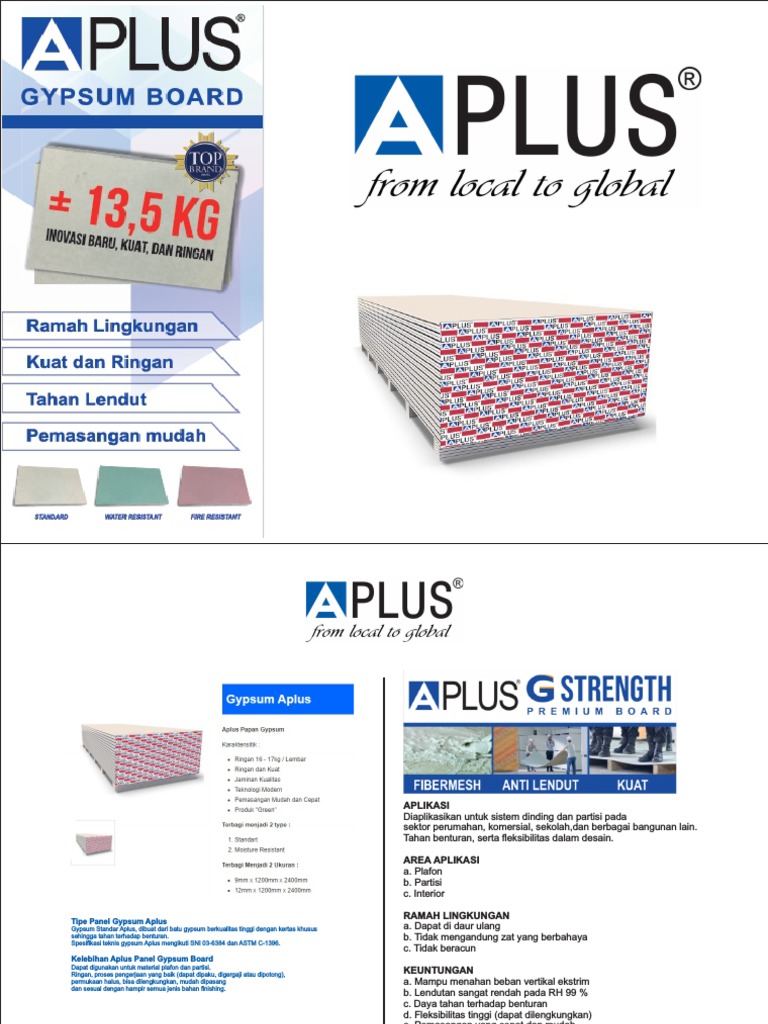 Brosur Aplus Gypsum | PDF
