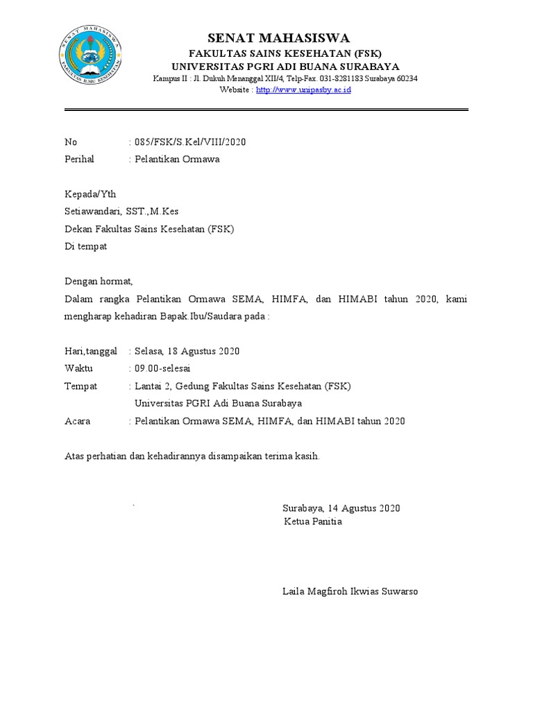 Undangan Ormawa | PDF