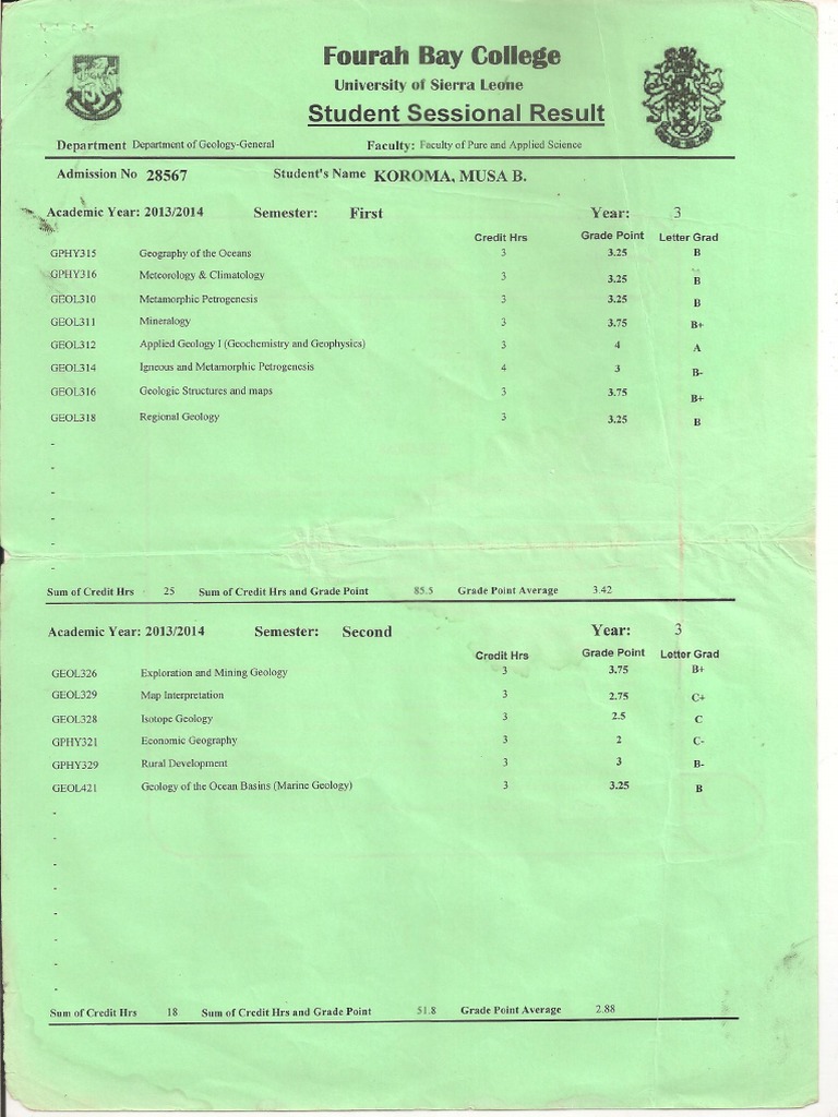 Year 3 Transcript | PDF