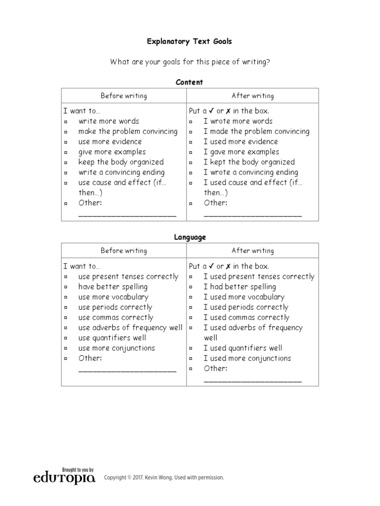 Writing Portfolio Checklist For English Language Learners 0 | PDF ...