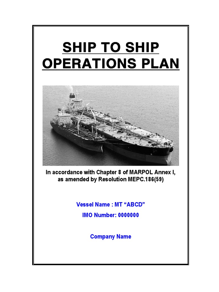 Ship to Ship Operations Plan | PDF | Oil Tanker | Ships