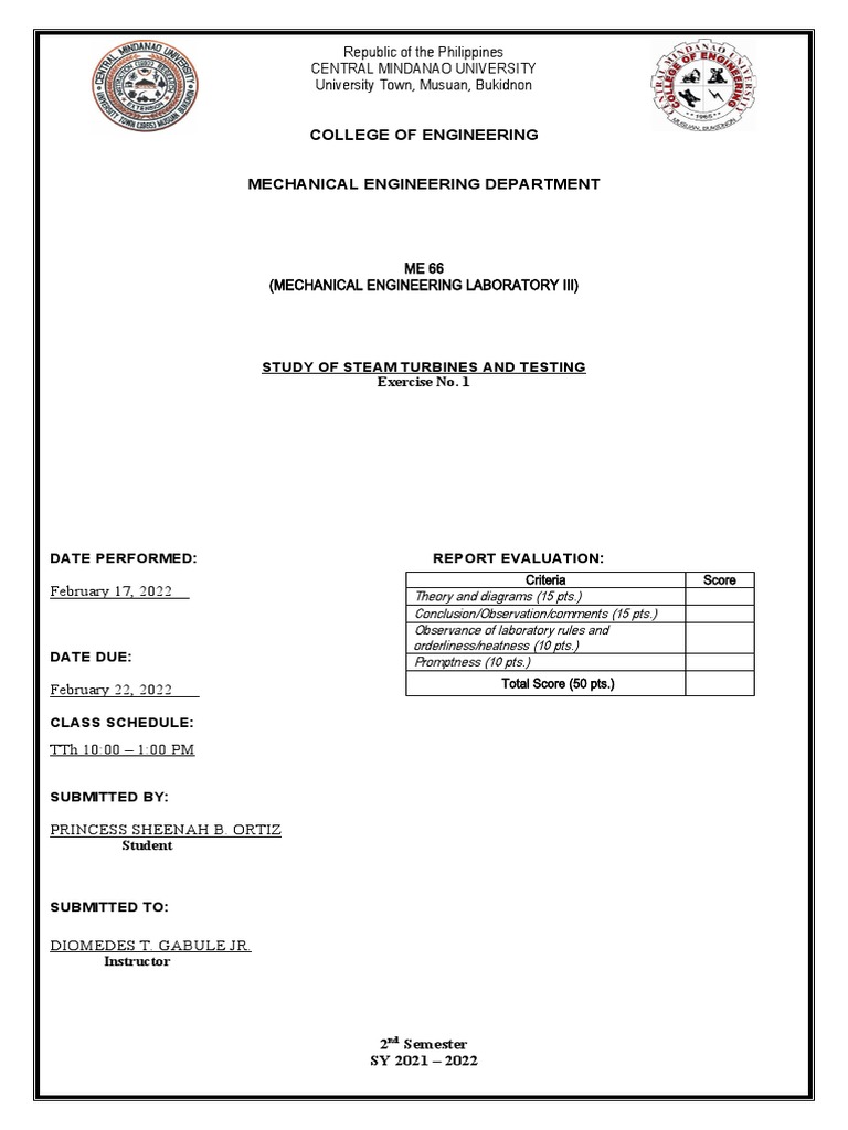 Analysis of Steam Turbine Principles and Performance Testing Procedures ...