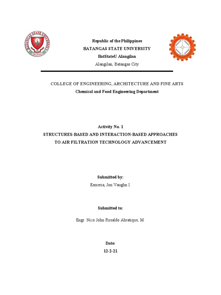 College of Engineering, Architecture and Fine Arts: Alangilan, Batangas ...