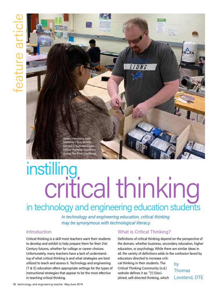 Critical Thinking in Technology Students | PDF | Critical Thinking ...