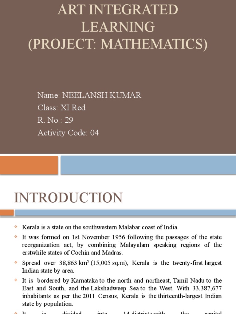 Presentation of AIL MATHS | PDF | Kerala
