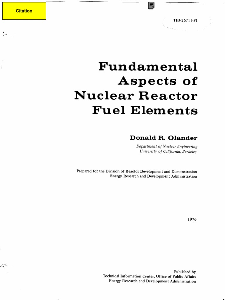 Nuclear Reactor Fuel Elements Analysis | PDF | Temperature | Heat