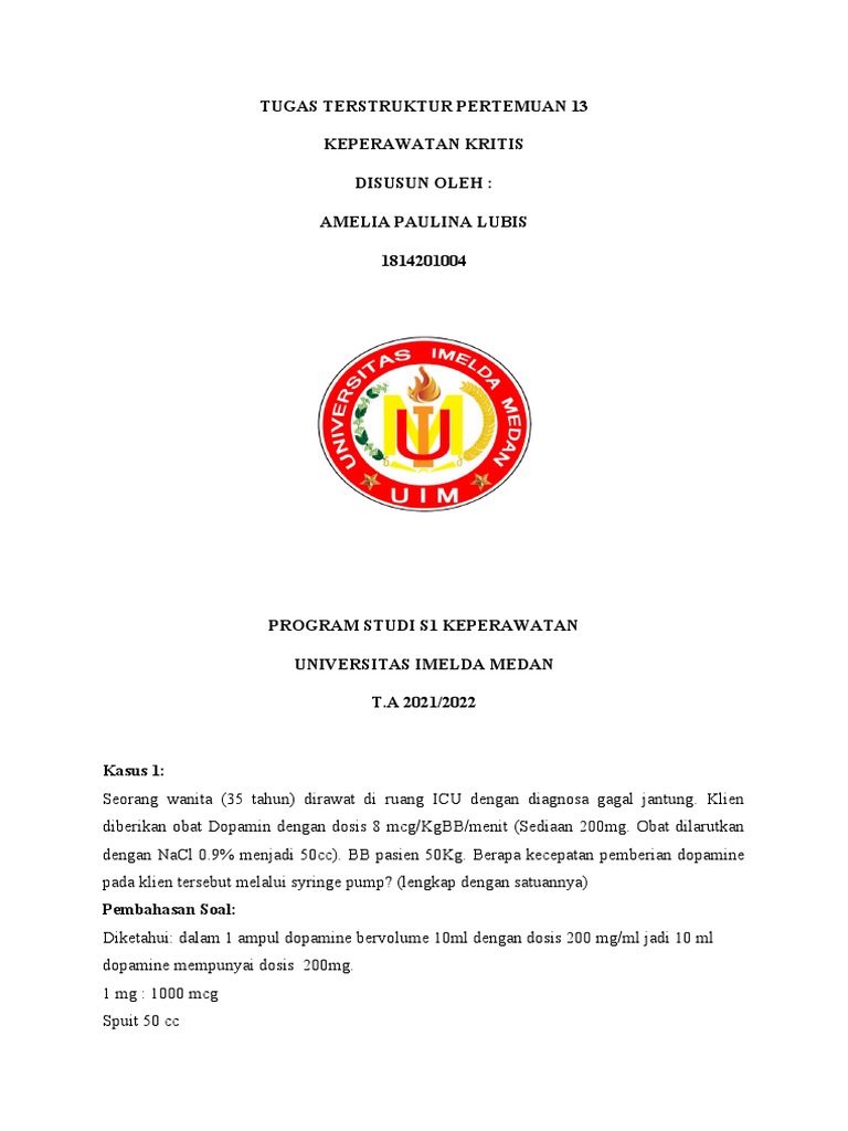 Tugas Keperawatan Kritis | PDF