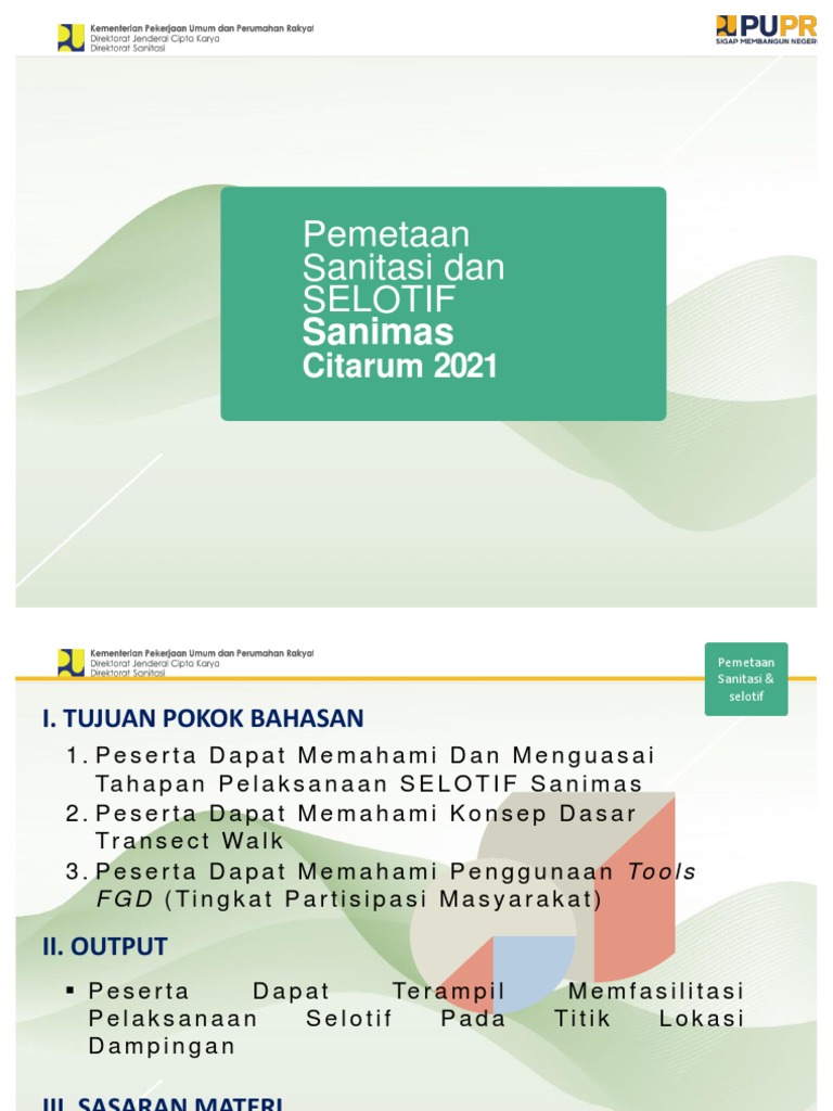 03.PEMETAAN SANITASI - SELOTIF - Citarum | PDF