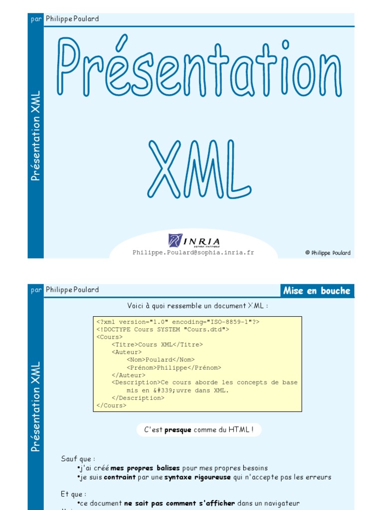 00 XML Presentation | PDF | XML | Html