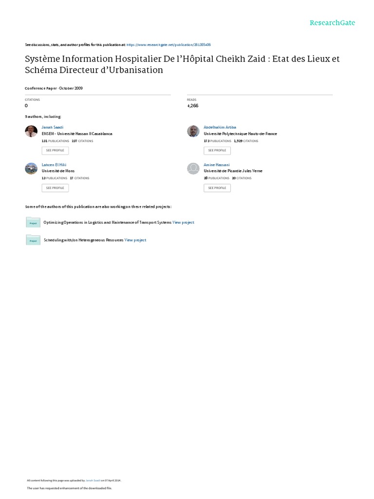 SYS Information HCZ | PDF | Application | Hôpital