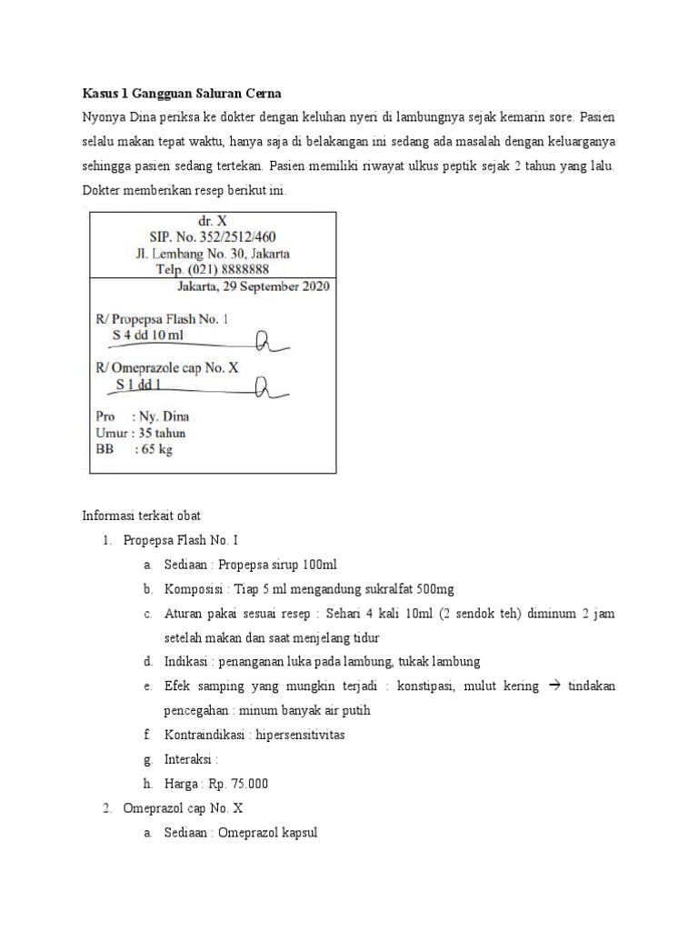 Informasi Obat Propepsa untuk Lambung | PDF