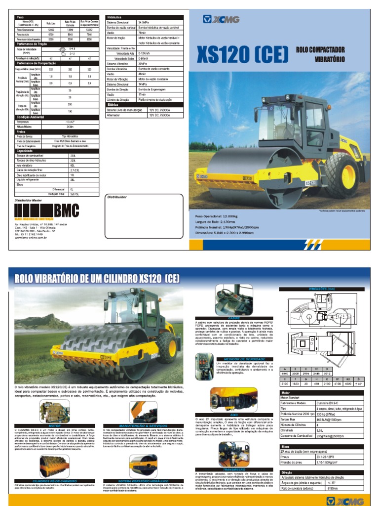 RC 02 - Manual Rolo Compactador XCMG XS 120 | PDF