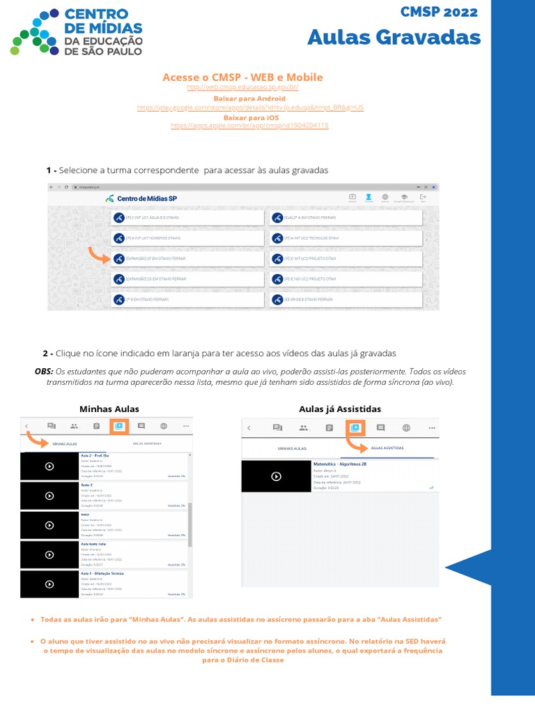 CMSP 22 Repositorio de Aulas Gravadas3 2 | PDF | Informática