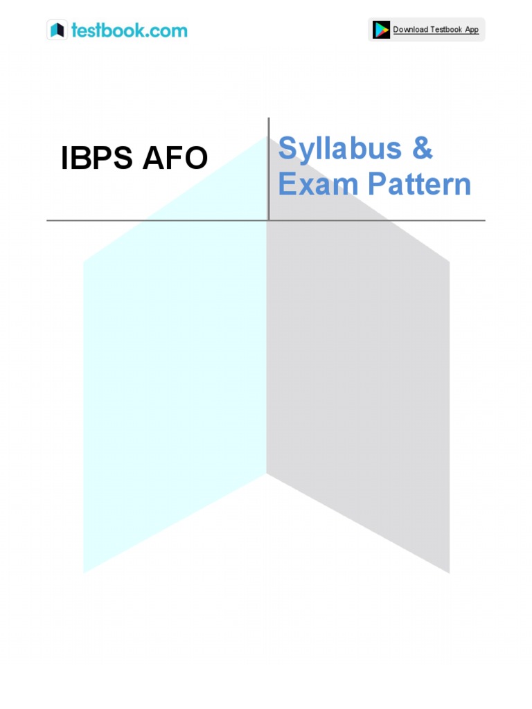 Ibps Afo Syllabus and Exam Pattern | PDF | Test (Assessment) | Agriculture