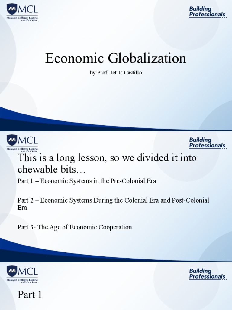 Economic Globalization Overview and Impact | PDF | Trade | Economies