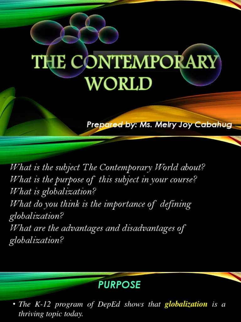 01 The Contemporary World | PDF | Globalization | Porosity
