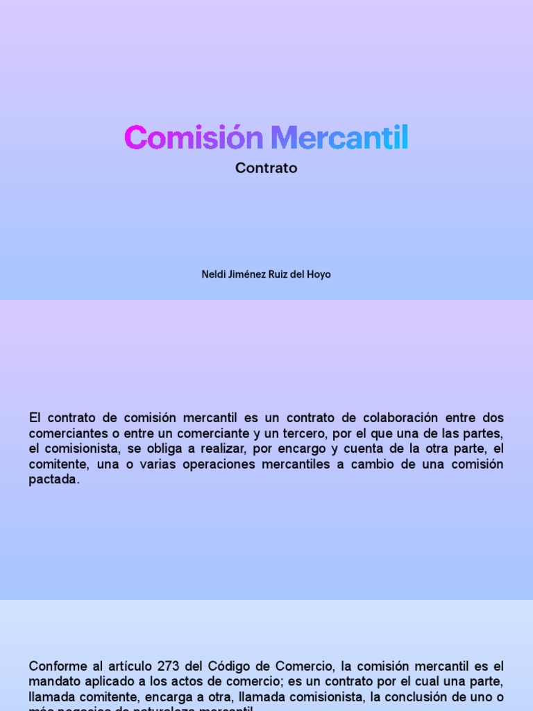 Comisión Mercantil | PDF | Comercio | Economias